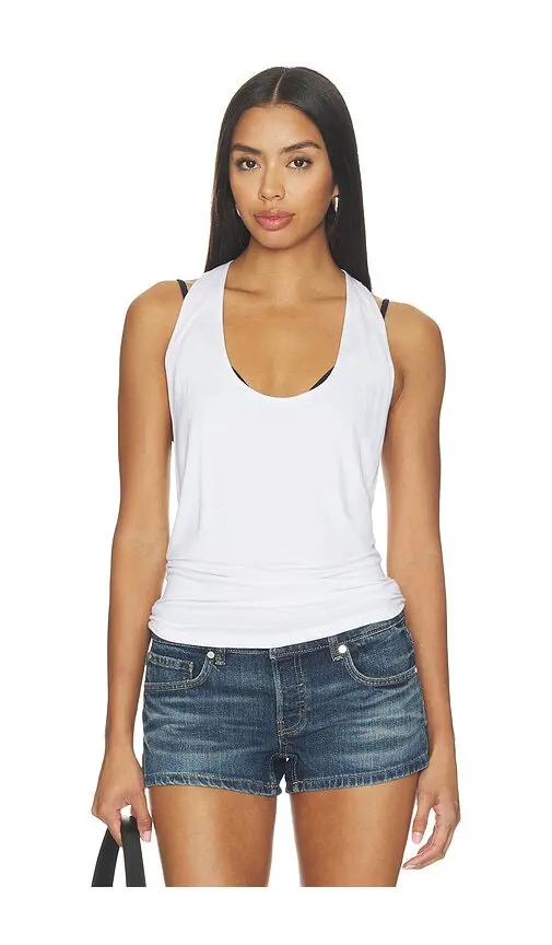 EB DENIM Valley Racer Tank - White