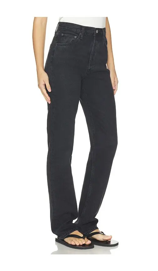AGOLDE 90s Pinch Waist Long Jean In Black