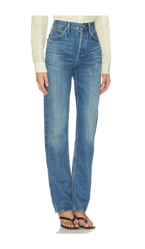 AGOLDE 90s Pinch Waist Long Jean In Blue