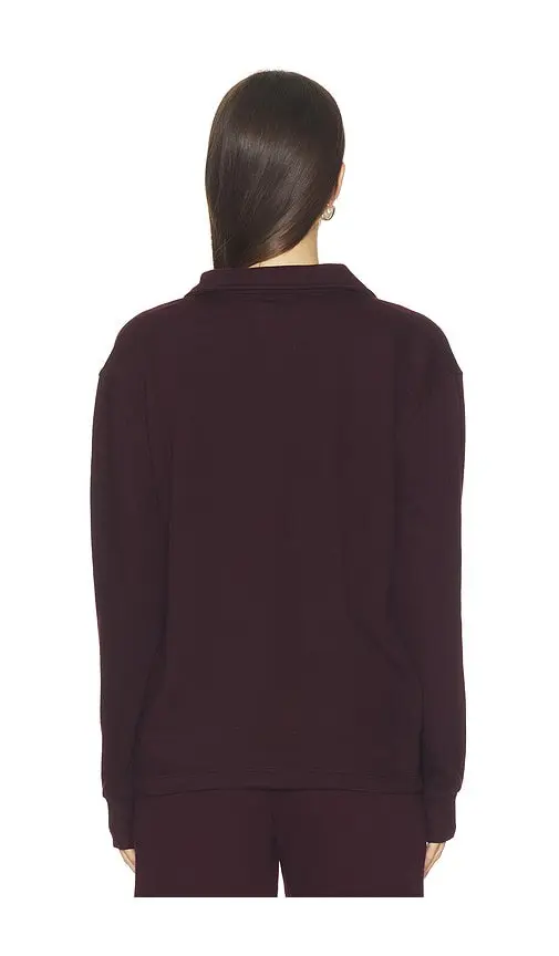 Citizens Of Humanity Vintage Polo Pullover In Burgundy