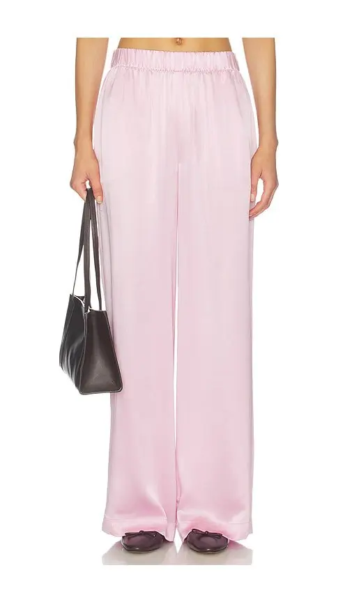 Sablyn Brynn High Rise Pull On Wide Leg Pant In Pink