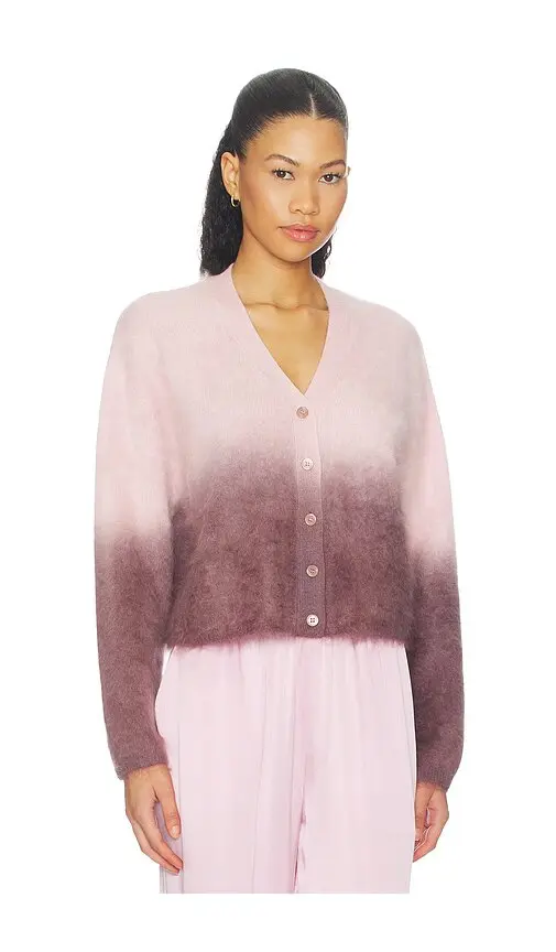 Sablyn Jolie Cropped Ombre Crewneck Sweater - Soft Pink Multi