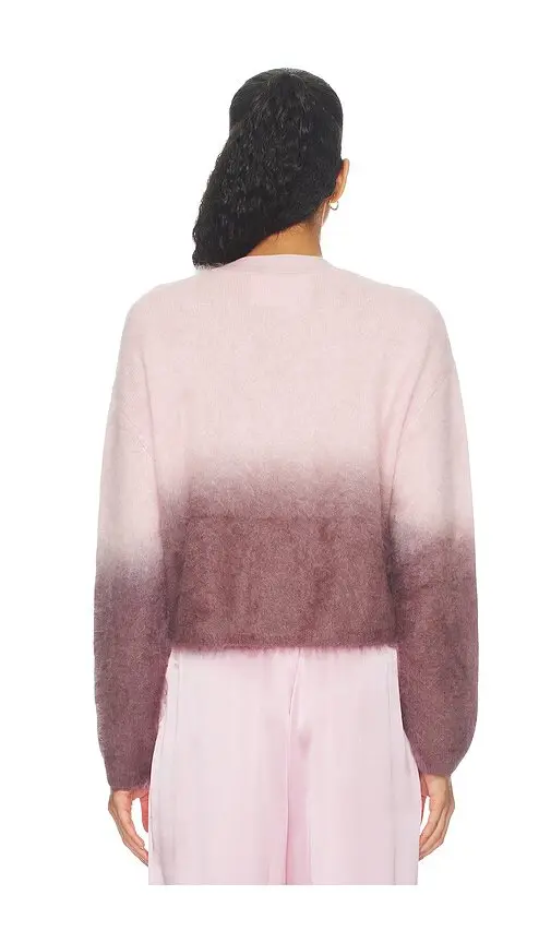 Sablyn Jolie Cropped Ombre Crewneck Sweater - Soft Pink Multi