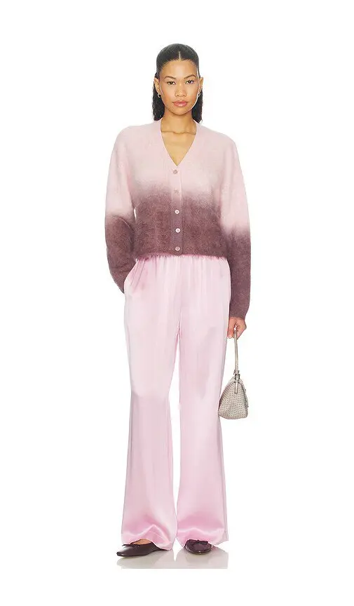 Sablyn Jolie Cropped Ombre Crewneck Sweater - Soft Pink Multi