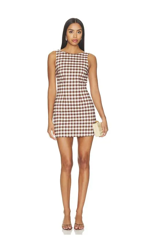 Majorelle Lake Mini Dress In Metallic Bronze