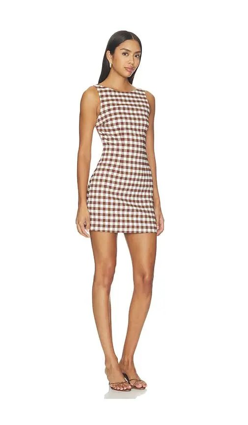 Majorelle Lake Mini Dress In Metallic Bronze