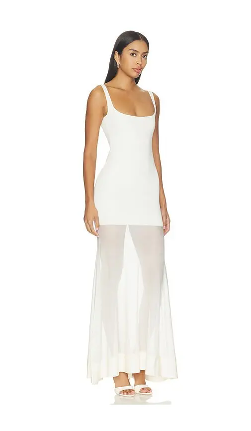 SEROYA Inga Knit Dress In Ivory