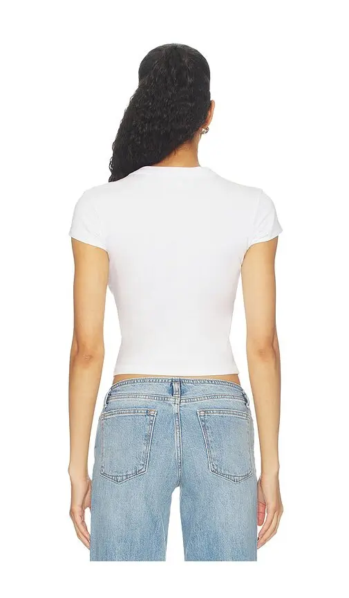 Good American The Cap Sleeve Tee In White