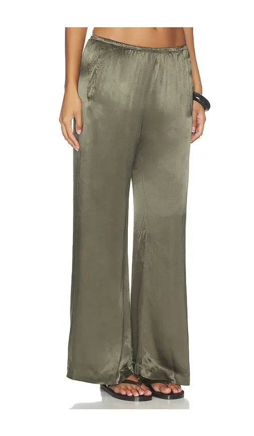 BOBI Wide Leg Pants In Sage