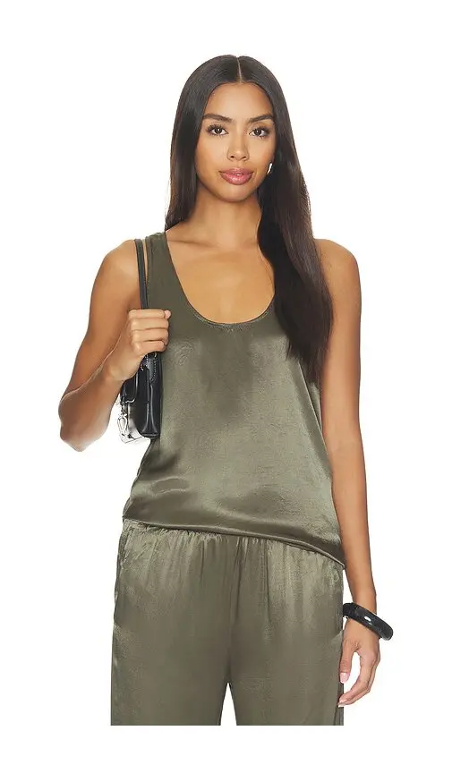 BOBI Date Night Shell Tank Top In Sage
