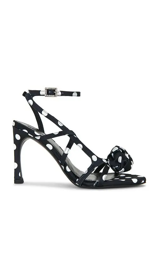 ROTATE BY BIRGER CHRISTENSEN Polka Satin Sandal - Black