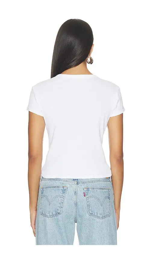 PERFECTWHITETEE Maci Recycled Cotton Rib Crew Neck Tee