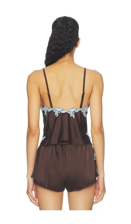 KAT THE LABEL Jean Camisole Top In Brown