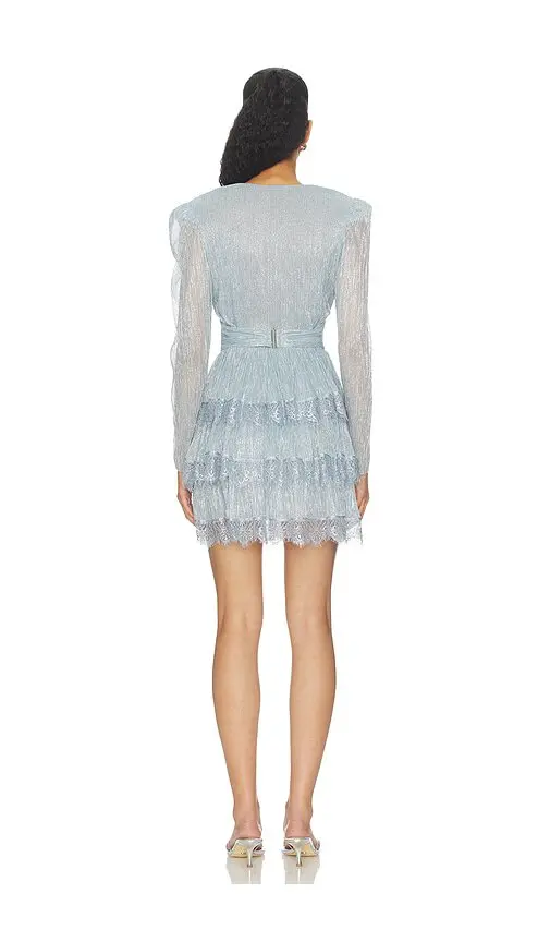 SABINA MUSAYEV Liv Dress In Metallic Silver
