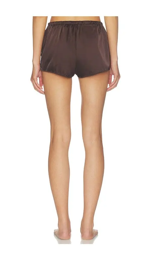 KAT THE LABEL Jean Short In Brown