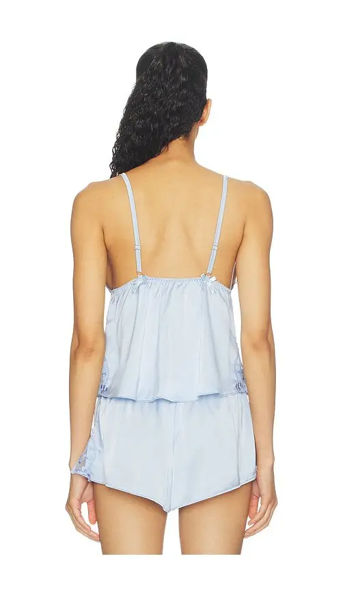 KAT THE LABEL Sofia Camisole Top In Baby Blue