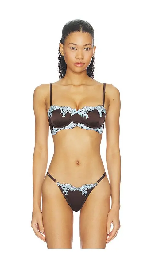 KAT THE LABEL Jean Underwire Bra In Brown - Espresso