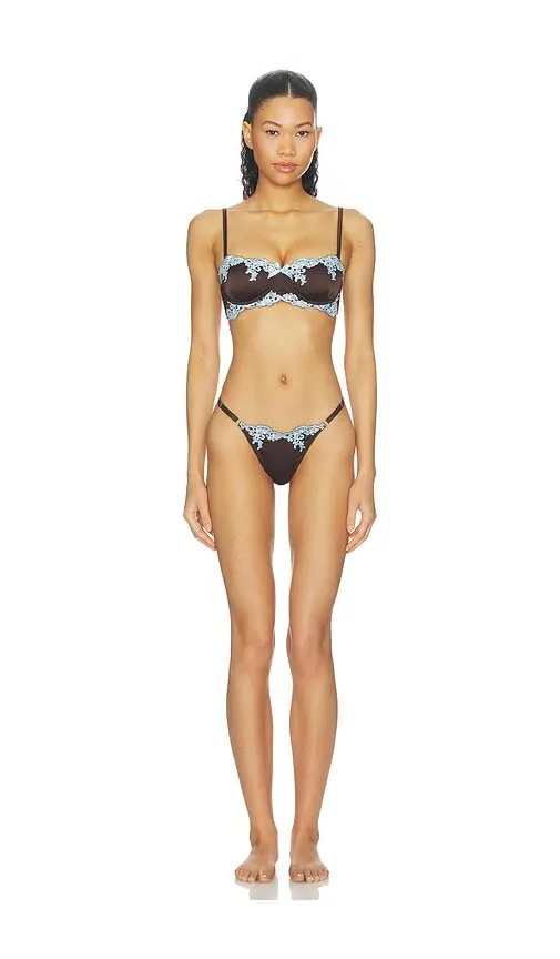 KAT THE LABEL Jean Underwire Bra In Brown