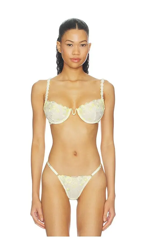 KAT THE LABEL Amelia Underwire Bra In Yellow