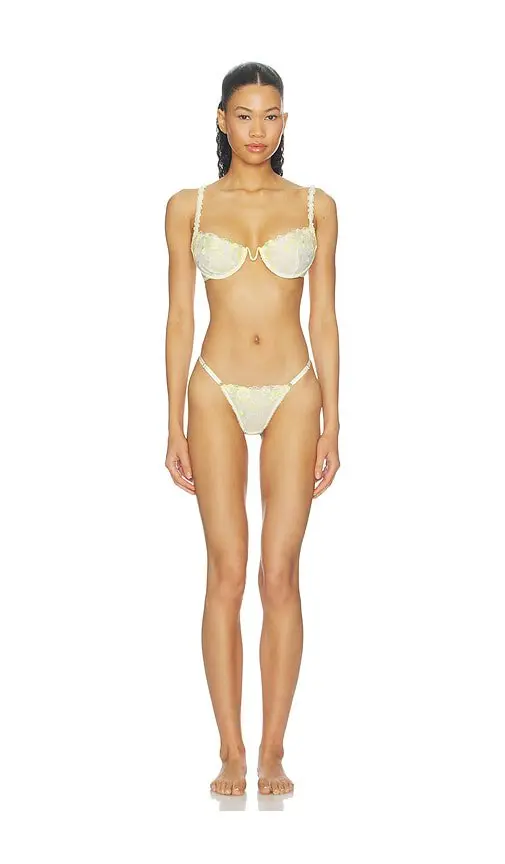 KAT THE LABEL Amelia Underwire Bra In Yellow