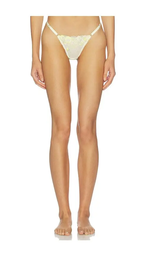 KAT THE LABEL Amelia Thong In Yellow