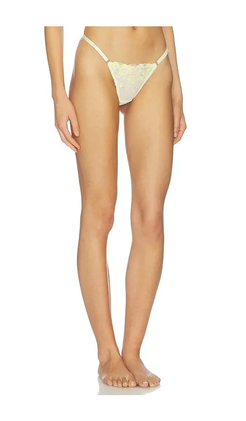 KAT THE LABEL Amelia Thong In Yellow