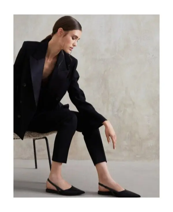 Brunello Cucinelli Monili Chain Pointed Toe Ballerina Flats