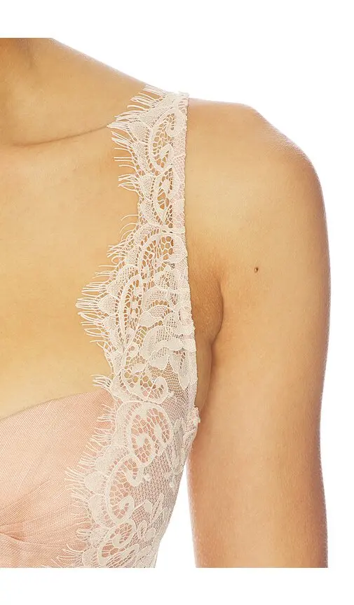 Zimmermann Valiant Lace Trim Mini Dress In Pink