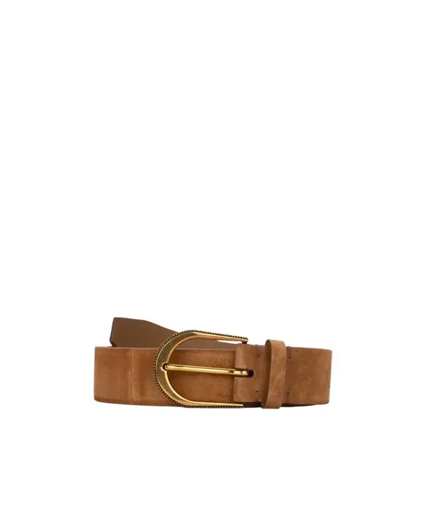 Brunello Cucinelli Suede Buckle Belt - Brown