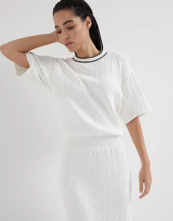 Brunello Cucinelli Cable-knit Cotton Dress