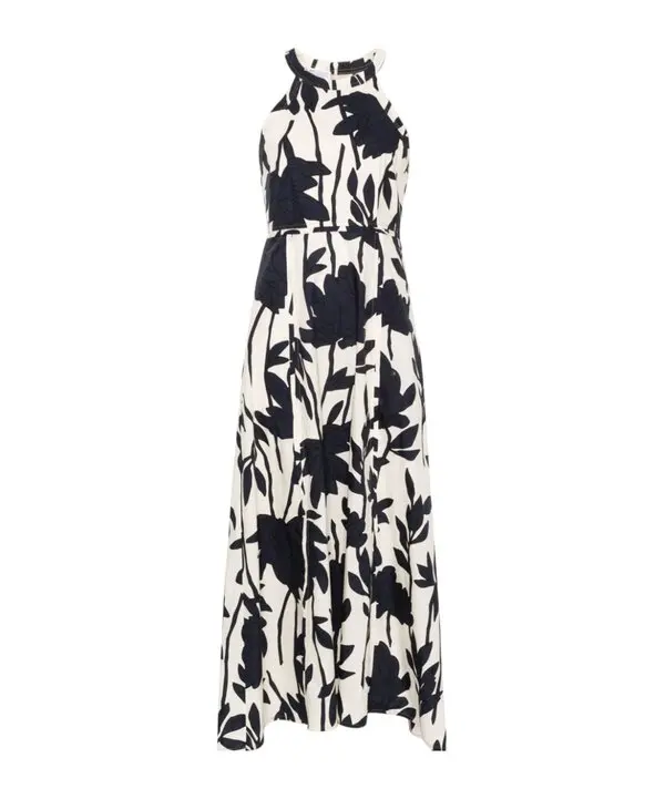 Brunello Cucinelli Floral-printed Sleeveless Maxi Dress - Night Black
