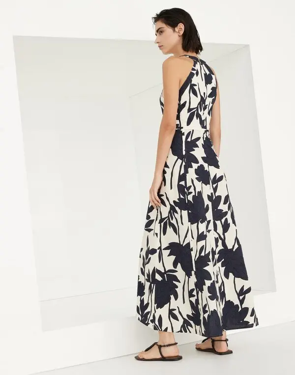 Brunello Cucinelli Floral-printed Sleeveless Maxi Dress