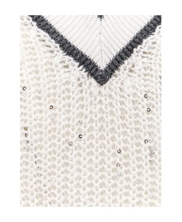 Brunello Cucinelli V-neck Sequin Jumper