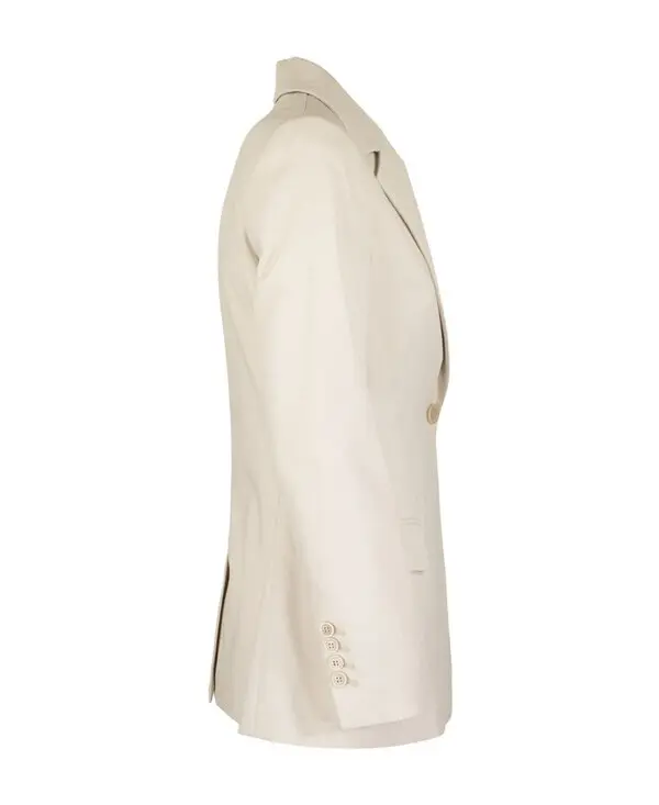 Brunello Cucinelli Silk Single-breasted Fitted Blazer - Nude
