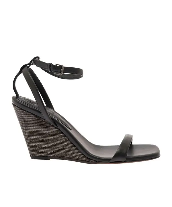 Brunello Cucinelli Ankle Strap Wedge Sandals