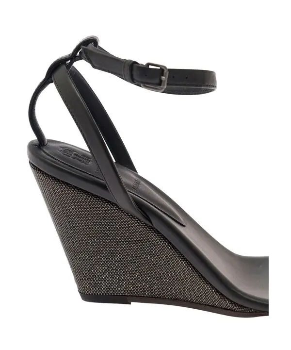 Brunello Cucinelli Ankle Strap Wedge Sandals