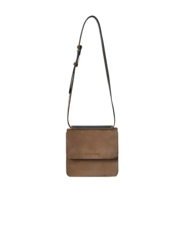 Brunello Cucinelli Beaded Suede Crossbody Bag