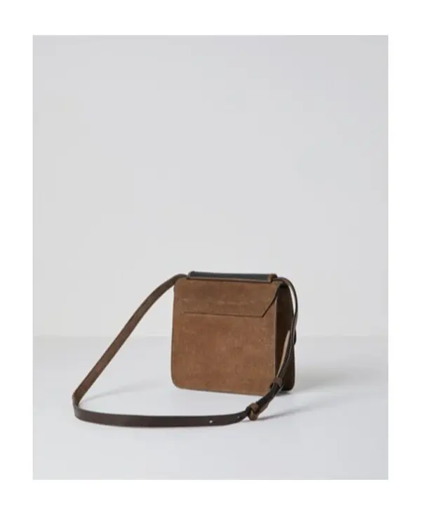 Brunello Cucinelli Beaded Suede Crossbody Bag