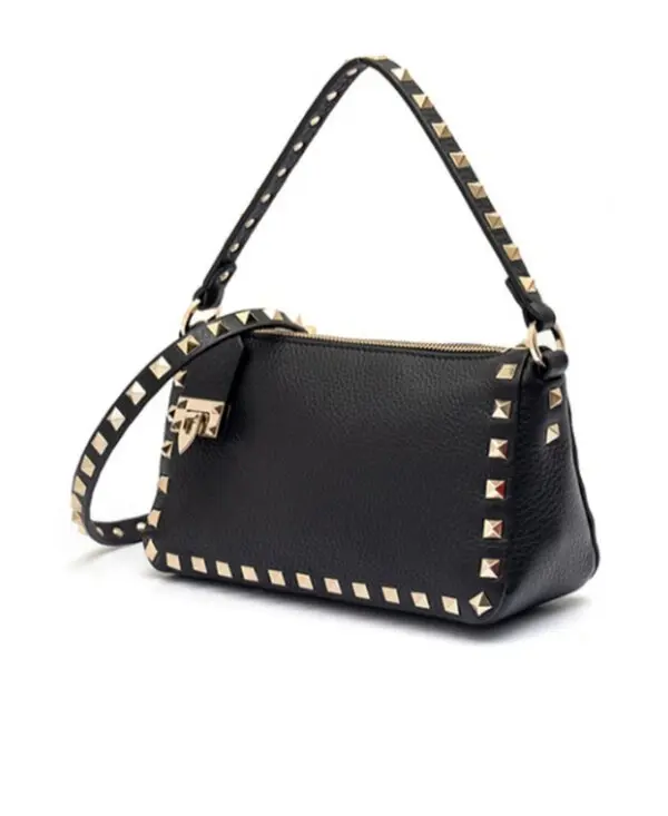 Valentino Garavani Small Rockstud Grainy Calfskin Crossbody Bag