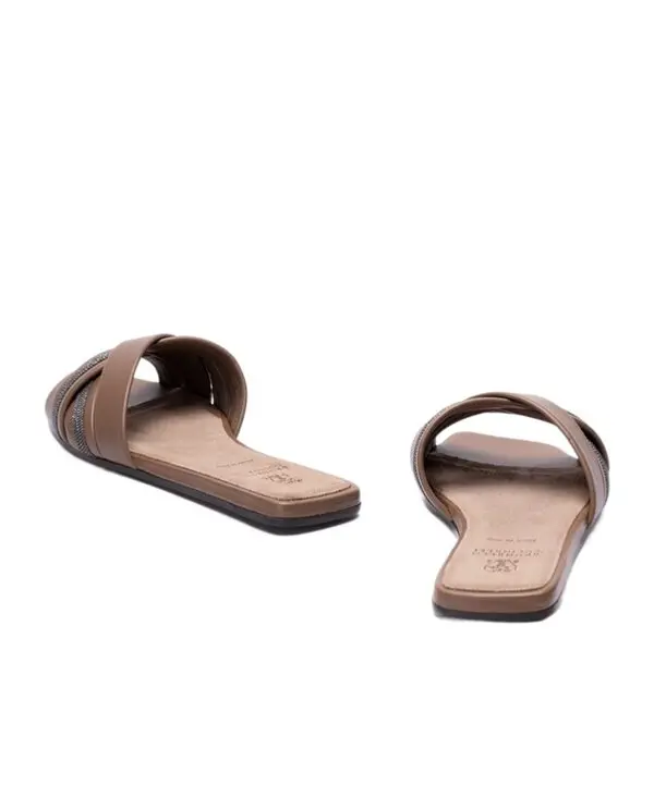 Brunello Cucinelli Beaded Slip-on Sandals