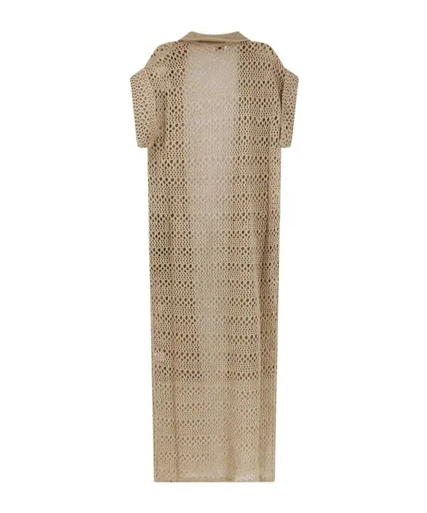Brunello Cucinelli Net Short-sleeved Knitted Cardigan