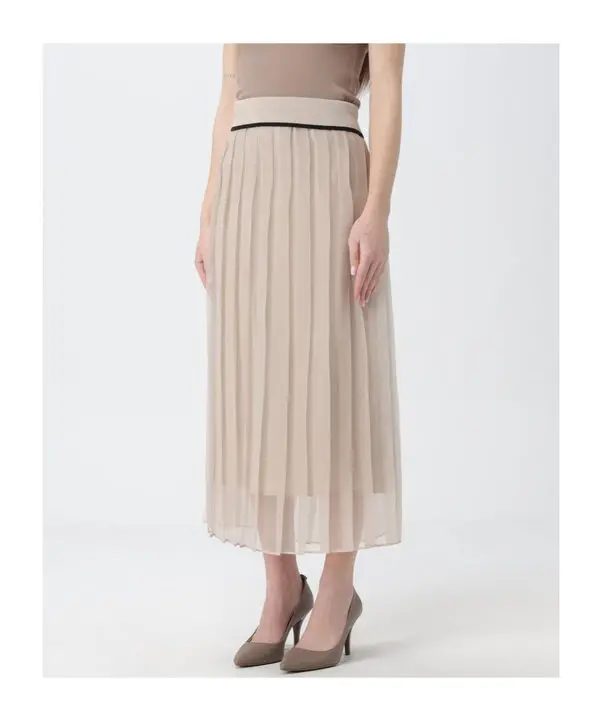 Brunello Cucinelli High-waisted Pleated Silk Skirt