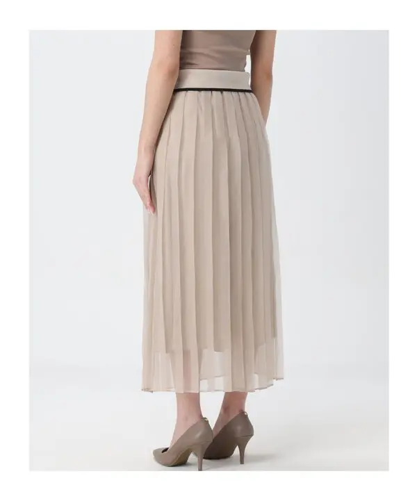 Brunello Cucinelli High-waisted Pleated Silk Skirt