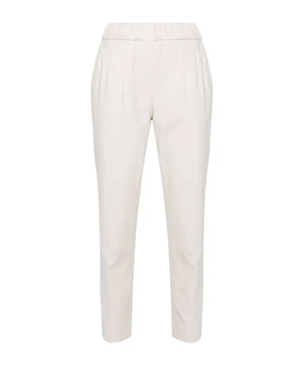 Brunello Cucinelli Mid-rise Pleated Cropped Tailored Trousers