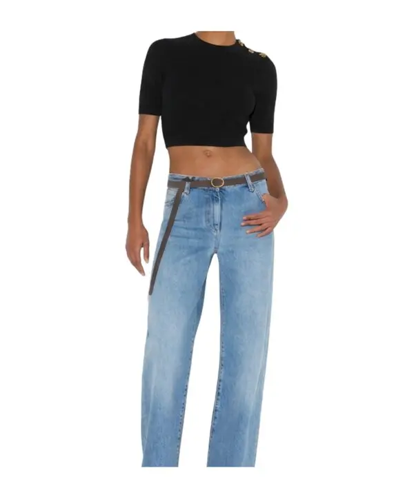 Elisabetta Franchi Cropped Knit Top