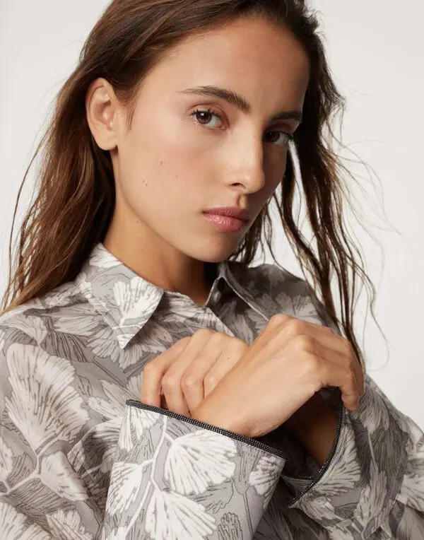 Brunello Cucinelli Floral Printed Belted Midi Dress