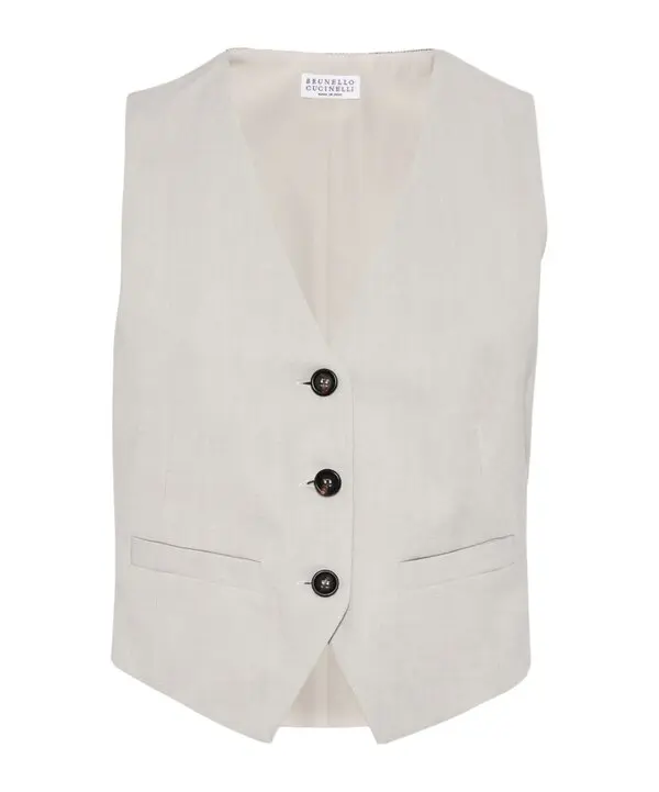 Brunello Cucinelli Linen-blend Waistcoat