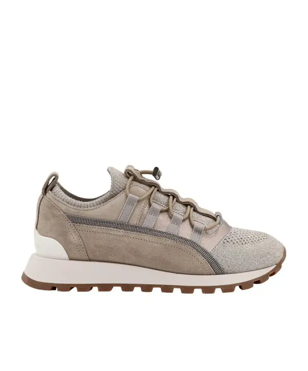 Brunello Cucinelli Low-top Sneakers With Monili Beaded Chain Detailing