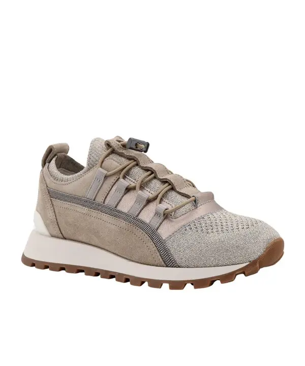 Brunello Cucinelli Low-top Sneakers With Monili Beaded Chain Detailing