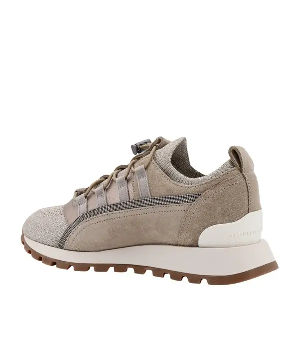 Brunello Cucinelli Low-top Sneakers With Monili Beaded Chain Detailing